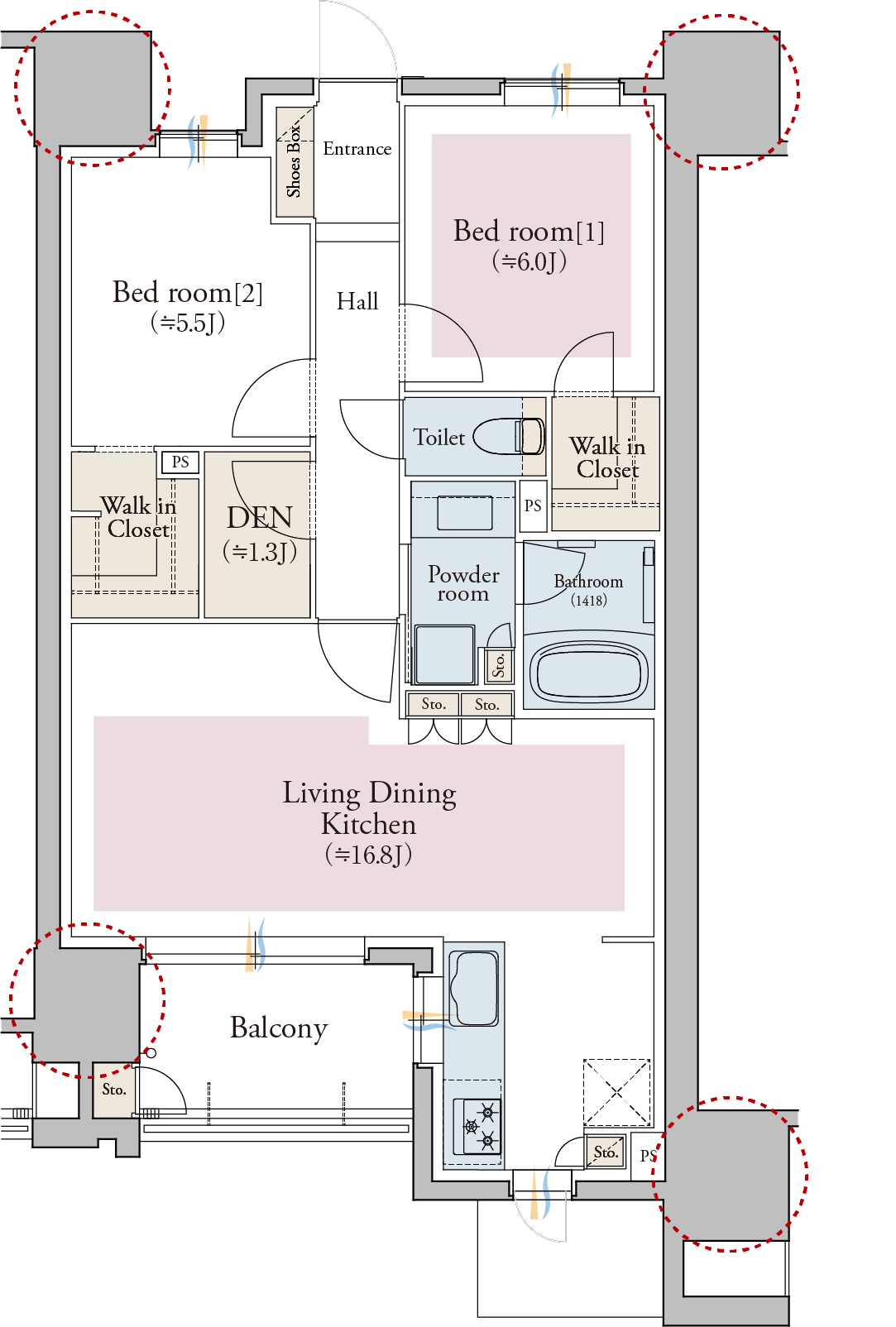 Etype menu2｜【公式】レ・ジェイド金山グランデ｜日本エスコンの新築分譲マンション